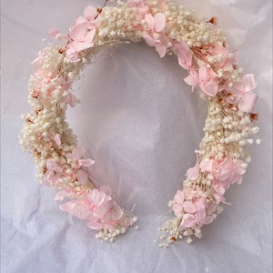 Pink Bridal Crown With Hydrangea for Bride or Flower Girl - Etsy