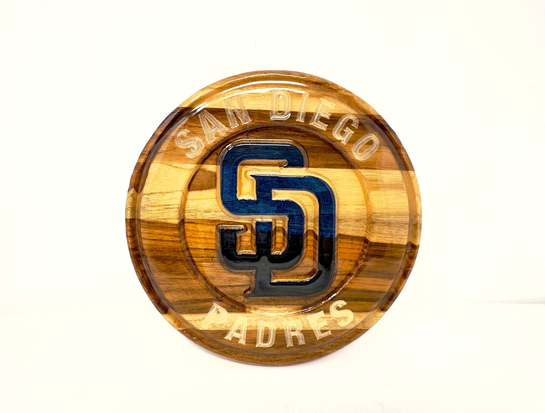 San Diego Padres Teak Wooden Sign Baseball MLB Decor Sports Fan Gift ...