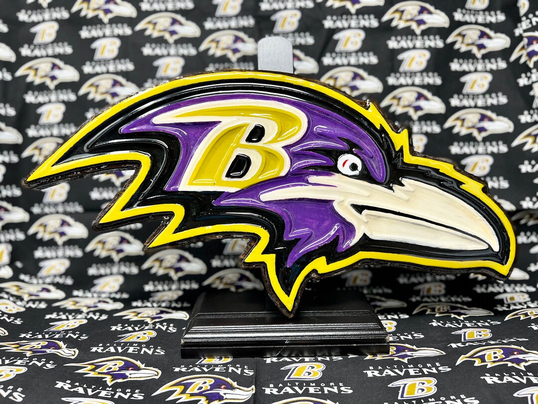 Baltimore Ravens Art Decor Football Team Logo Sports Bar Wall Hanging ...