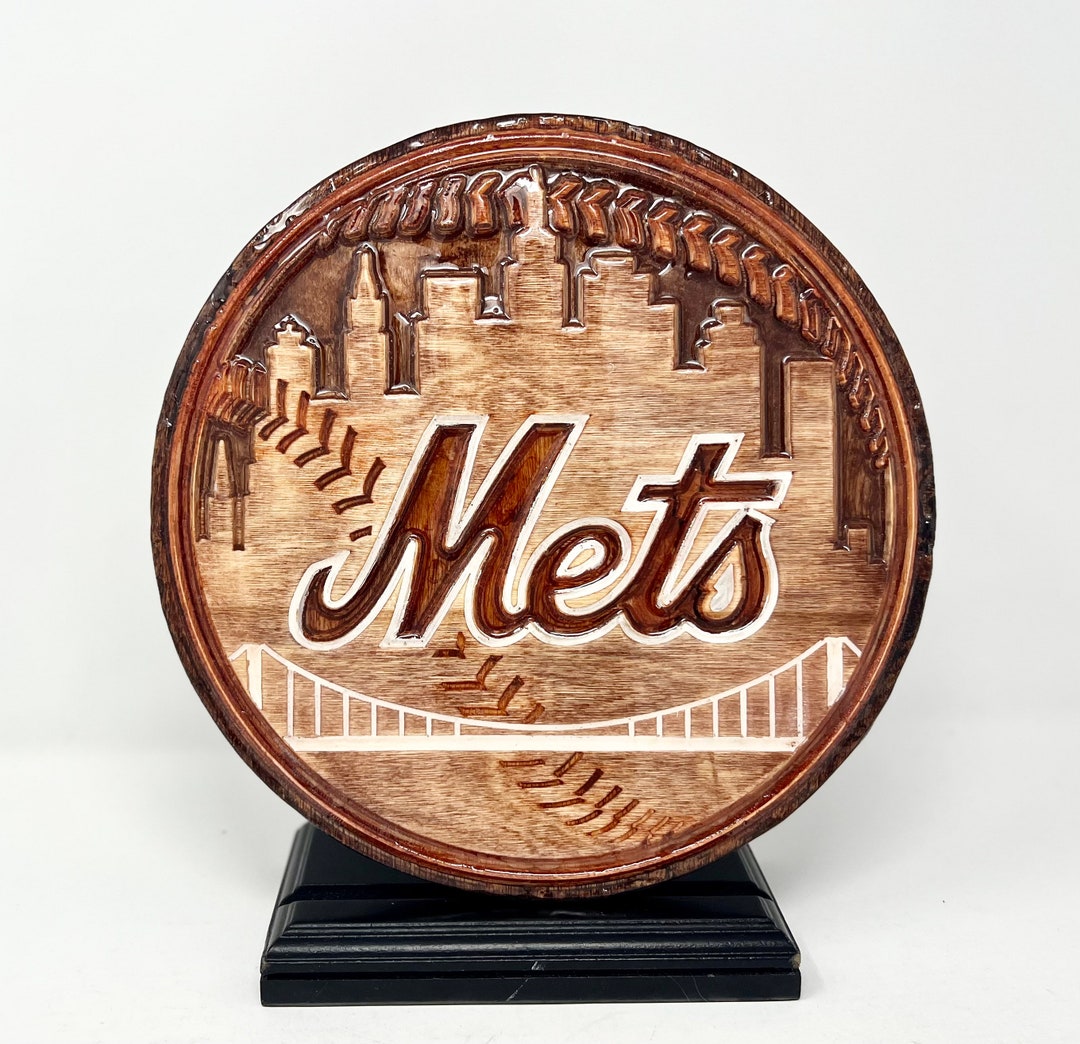 New York Mets Wood Logo MLB Baseball Sign Sports Gift Ideas for Man ...