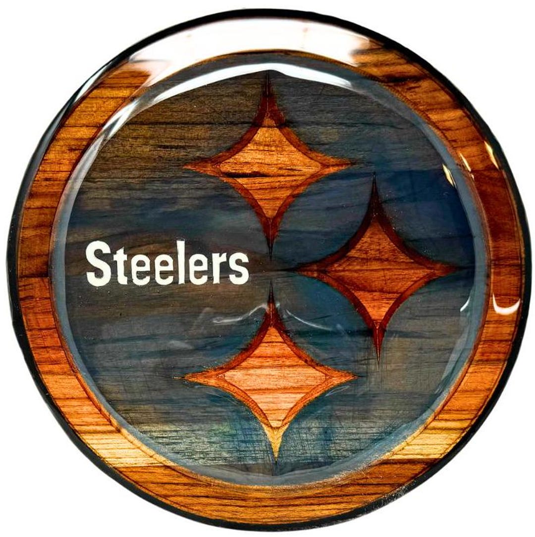 Pittsburgh Steelers Teak Wood Sign: Epoxy Resin Art - Etsy