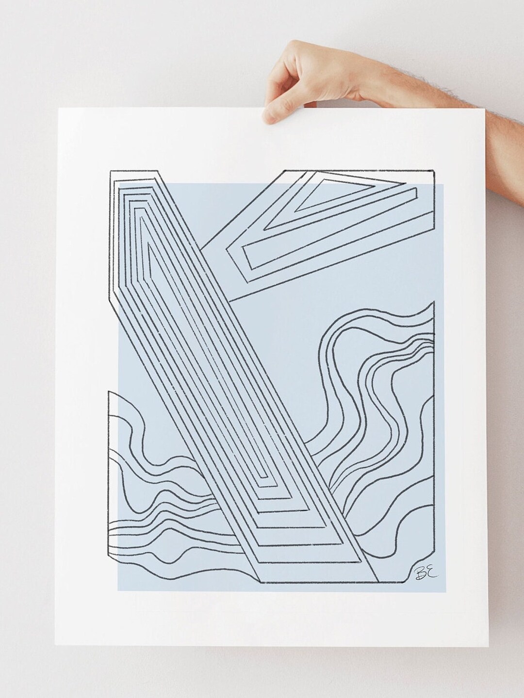 Abstract Line Drawing No.1 Minimalist Abstract Wall Art 6x8, 8x10 ...