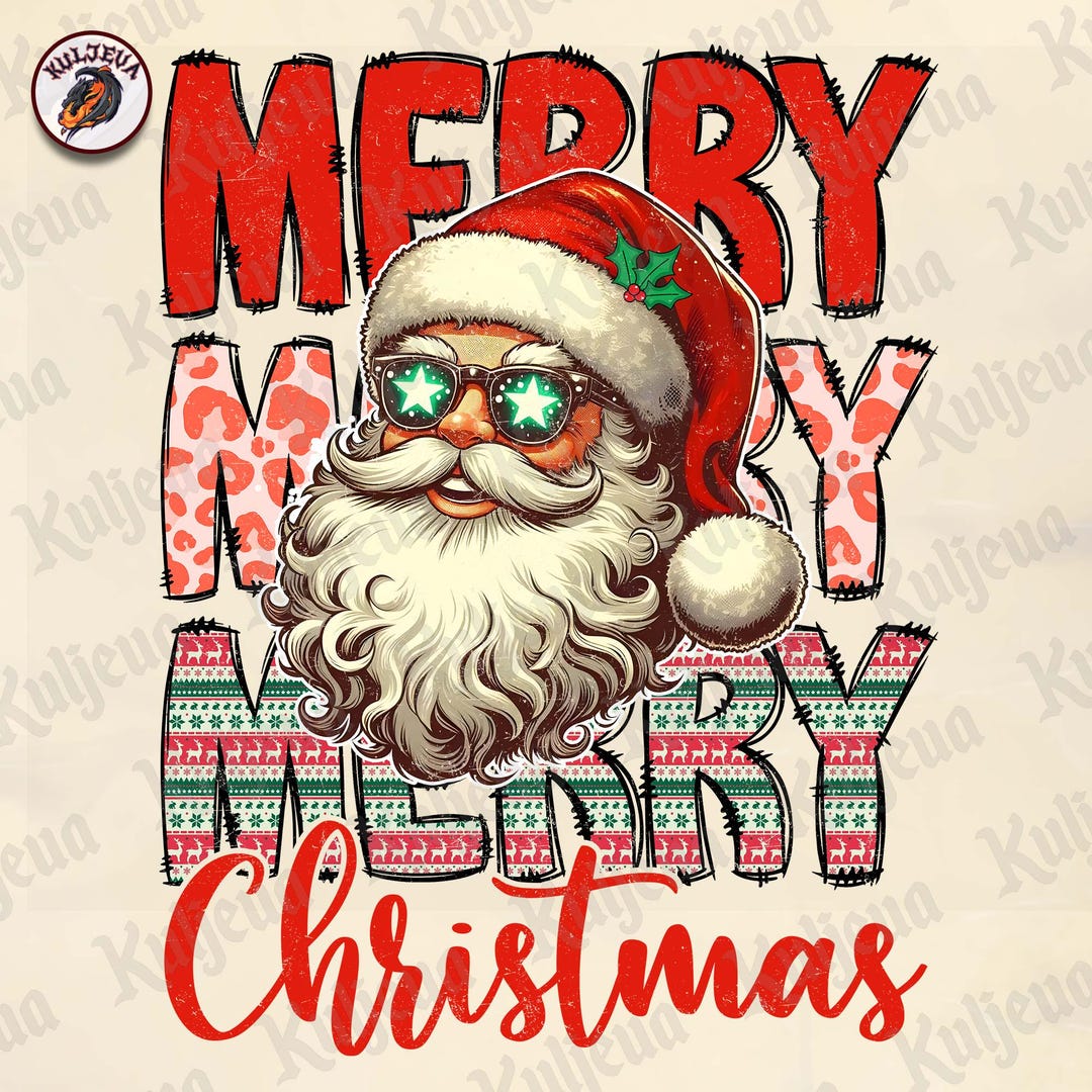 Funny Santa Claus Png, Punk Rock Retro Rizz the Season Png, Trendy Xmas ...