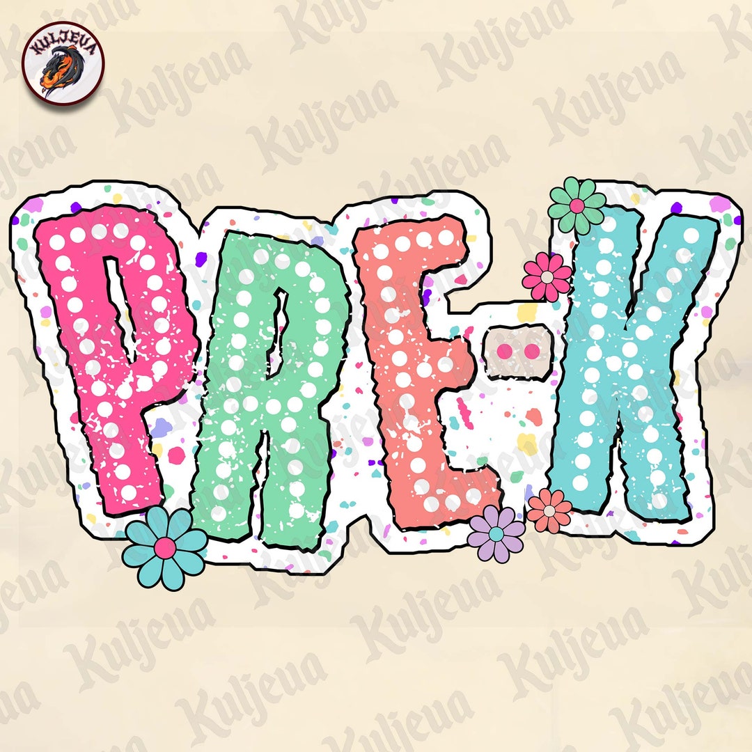 Retro Pre-k PNG, Pre-k Back to School Png, Dalmatian Colorful Png ...