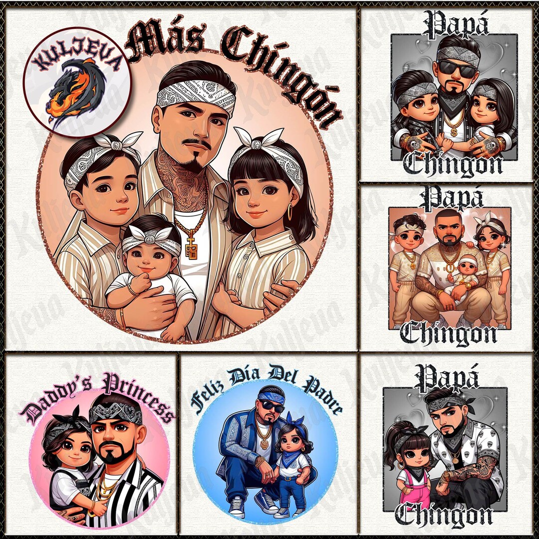 6 El Papa Mas Chingon Png Bundle, Father and Daughter Png, Gift for Dad ...