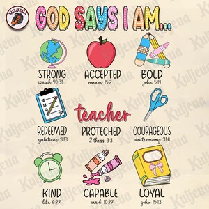 God Says I Am A Teacher Png, Teacher Shirt Png, Teacher Sublimation ...