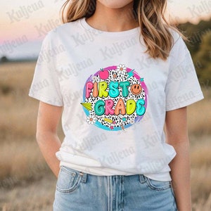 First Grade Dalmatian Colorful Png, Groovy 1st Grade Png, Back to ...