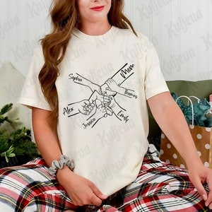 1-5 Hands Dot Mom and Childs SVG Bundle, Mother's Day Digital File ...