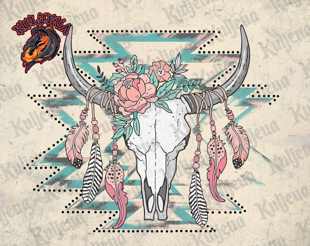 Western Pink Cow Skull Png Wild Soul Png Cow Skull Png Boho - Etsy