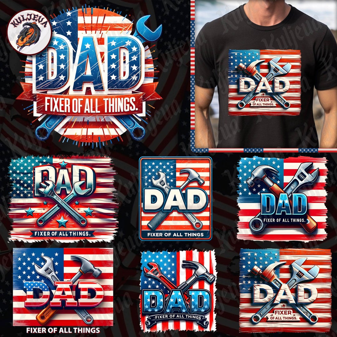 Dad Fixer of All Things Png Bundle, Gift for Him Png, Funny Dad Quote ...