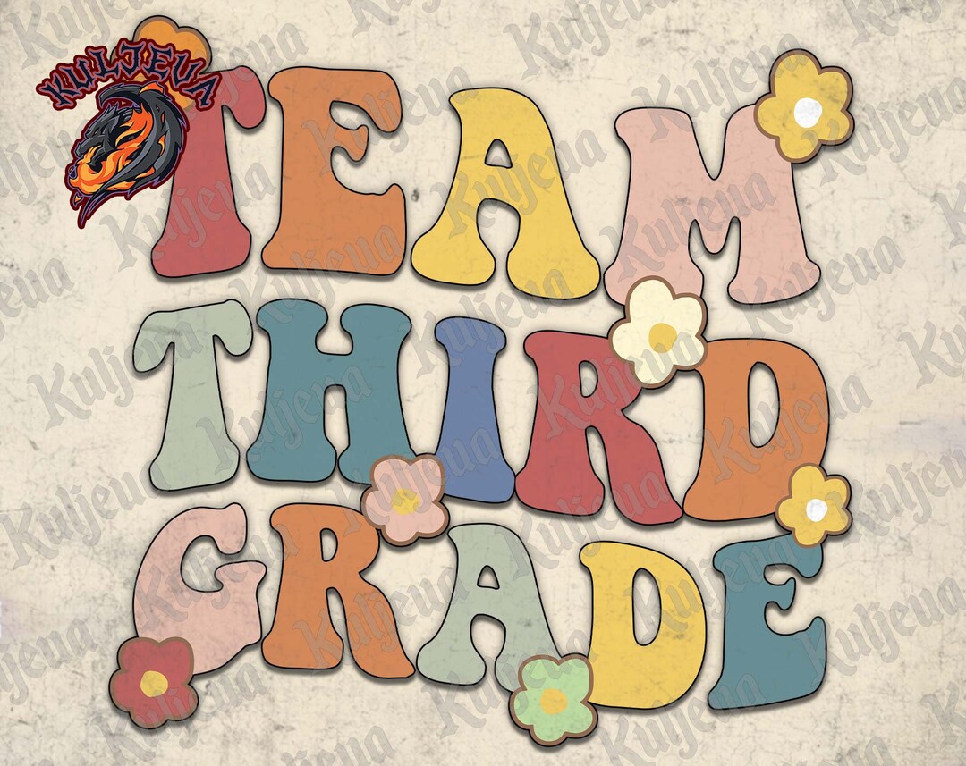 Team 3rd Grade Svg Third Grade Vibes Svg 3rd Grade Svg Back - Etsy