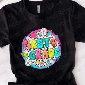 First Grade Dalmatian Colorful Png, Groovy 1st Grade Png, Back to ...