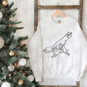 1-5 Hands Dot Mom and Childs SVG Bundle, Mother's Day Digital File ...