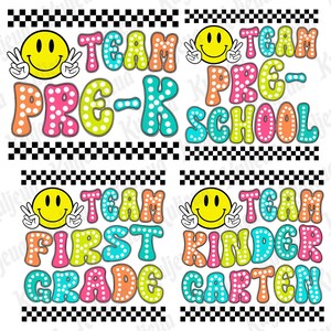 Back to School Png Bundle, Team Kindergarten, Pre K, First Day of ...