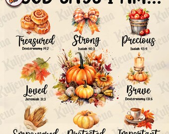God Says I Am Png, Fall Jesus Png, Retro Fall Vibes Png, Autumn Pumpkin ...