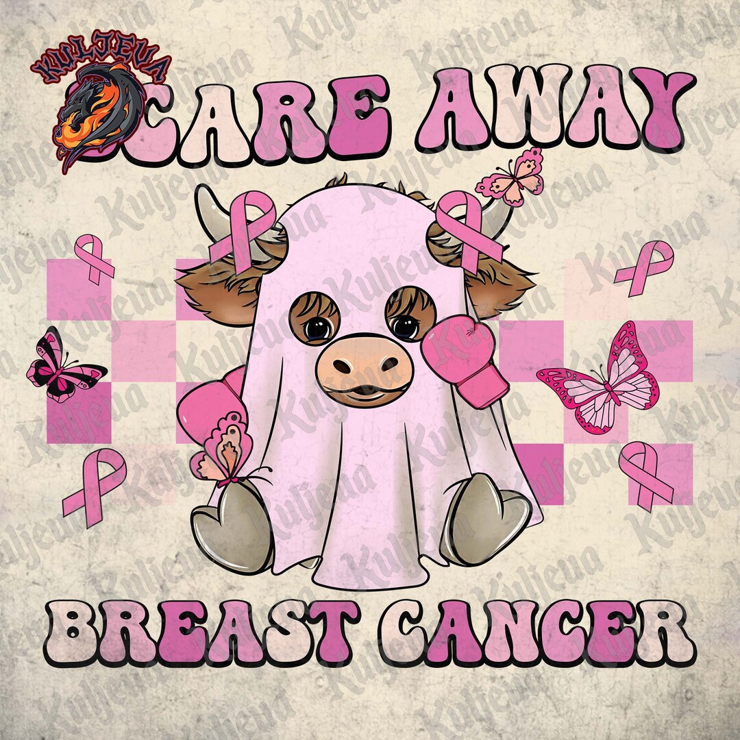 Breast Cancer Cow Ghost Png Breast Cancer Awareness Png - Etsy