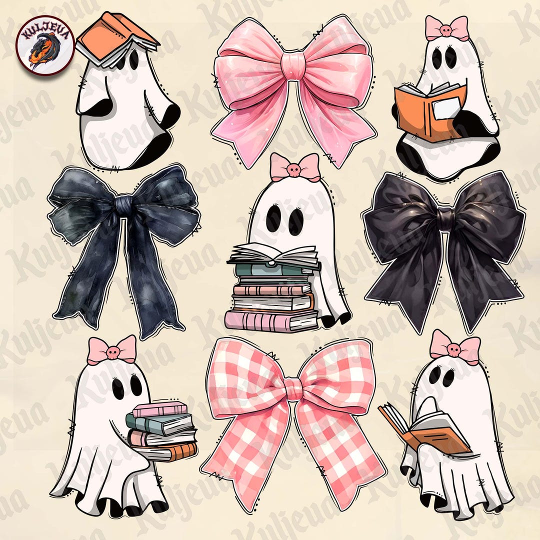 Spooky Ghost Halloween Png, Halloween Bow Png, Cute Ghost Png, Teacher ...