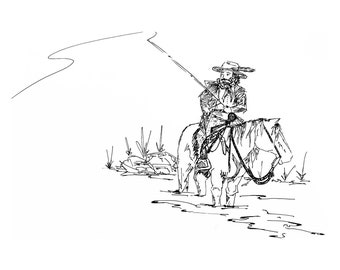 Fishing Sketch - Etsy