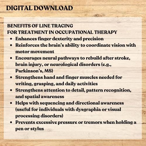 Line Tracing Worksheets | Occupational Therapy | Outpatient OT | Hand ...