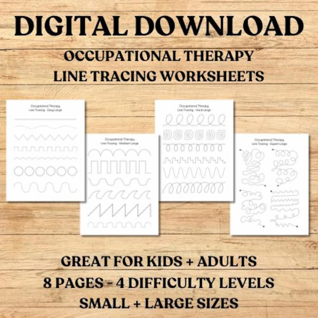 Line Tracing Worksheets | Occupational Therapy | Outpatient OT | Hand ...