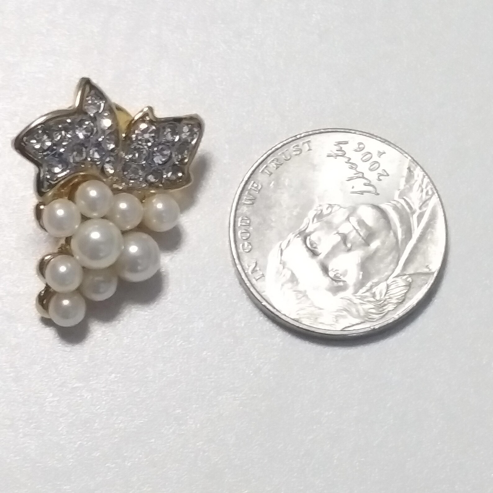 Delicate Faux Pearl Grape Cluster With Rhinestone or Other Sparkly ...