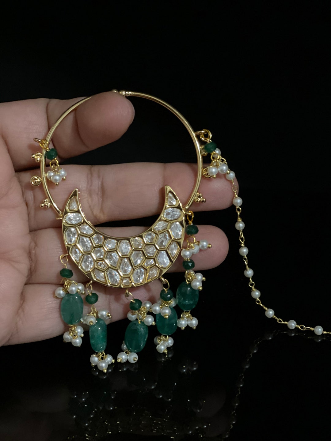 Fine Kundan Nath/bridal Nath/polki Kundan/gold Plated Nath/customized ...