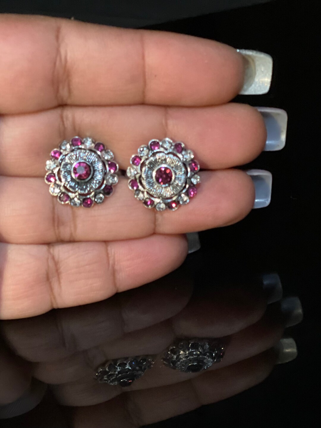 Purple Diamond/large Toe Ring/ring/pair/sterling Silver Toe Ring ...