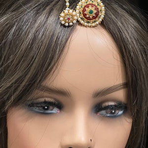 Set/ Tikka/ Bore/ Meenakari Bore/ 1 Big and 1 Small/ Borla/ Head ...