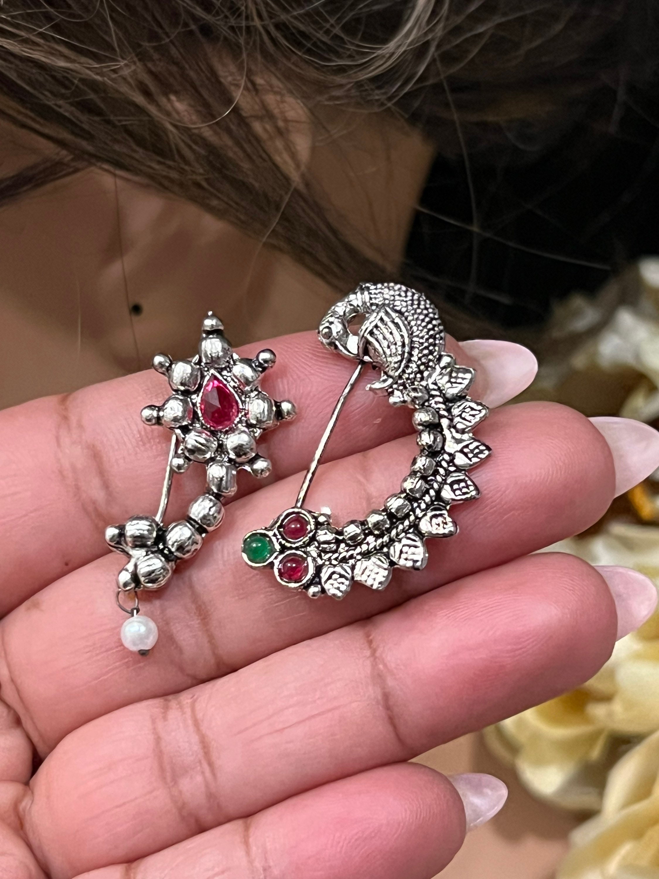 Oxidised Maharashtrian Nath Design A