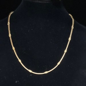 1K Gold Chain/ Solid Chain/ Chain/ Gold Chain/ Gold Jewelry/ Flat Chain ...