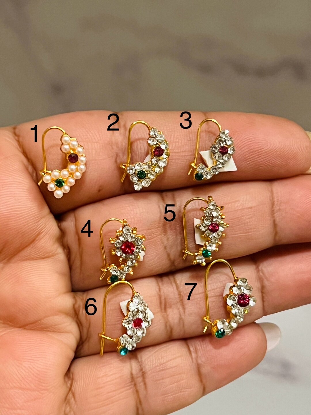 Small Maharashtrian Gold Nath | Indian Jewelry | Piercing Required ...