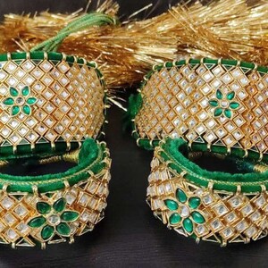 High Quality Kundan Bajuband and Pounchi Set/ Gold Bajuband/ Rajasthani ...