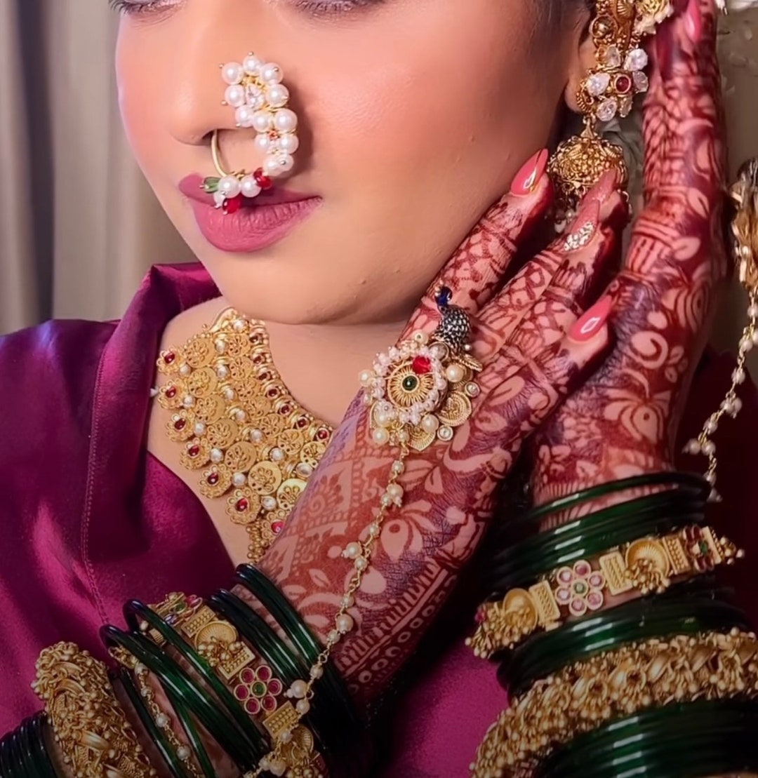 Nose Clip/maharashtrian Nath/clip On/piercing Not Required/piercing ...