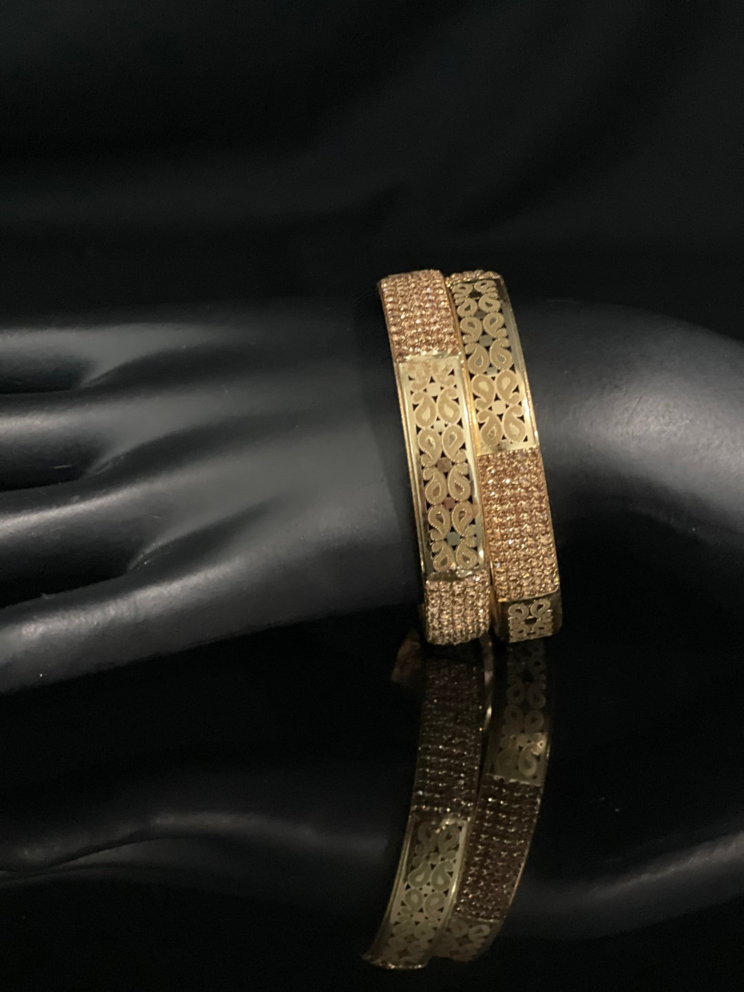 2.6/indian Bangles/pair/pakistani Bangles/gold Plated Bangles/punjabi ...