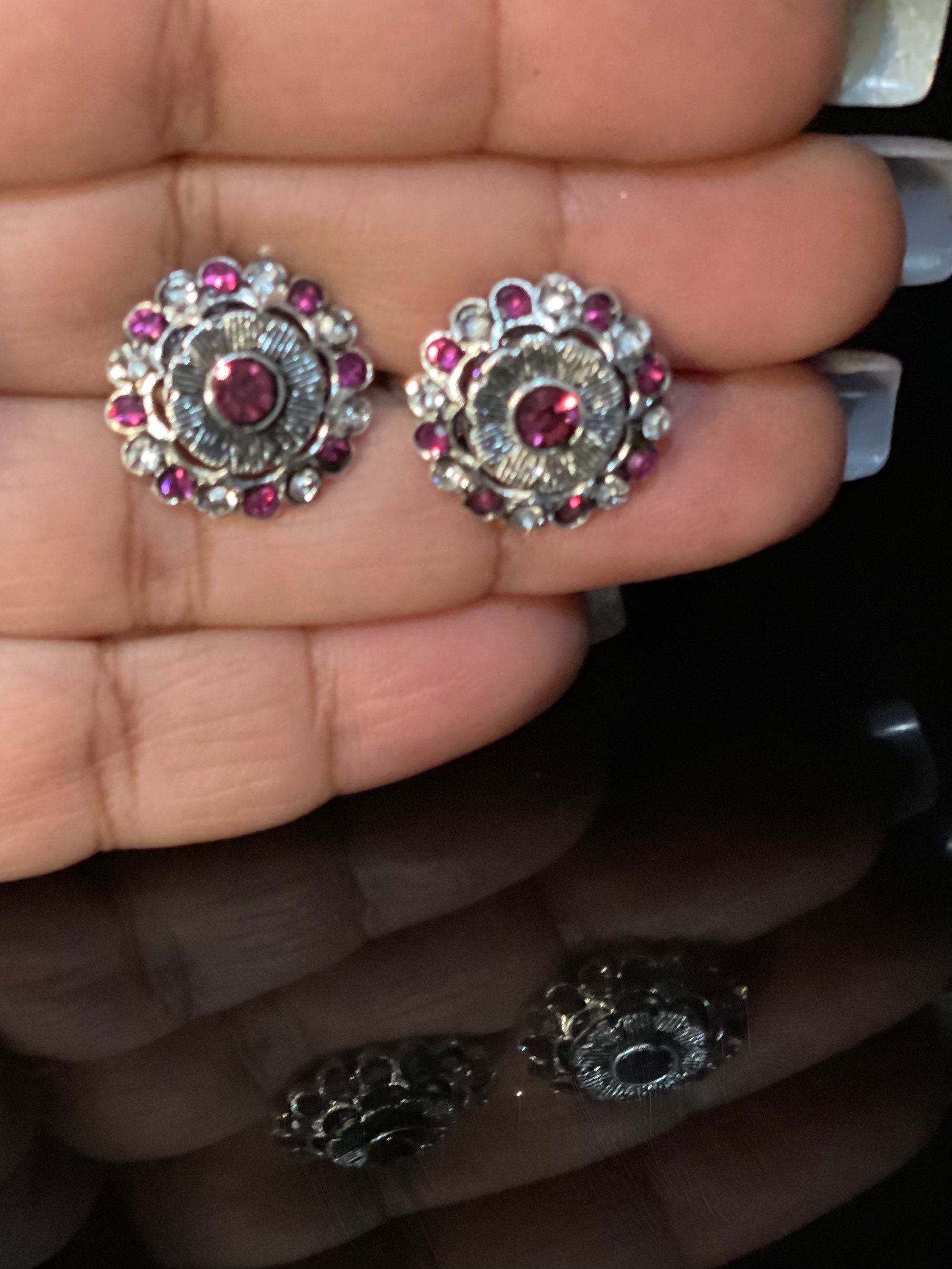 Purple Diamond/large Toe Ring/ring/pair/sterling Silver Toe - Etsy