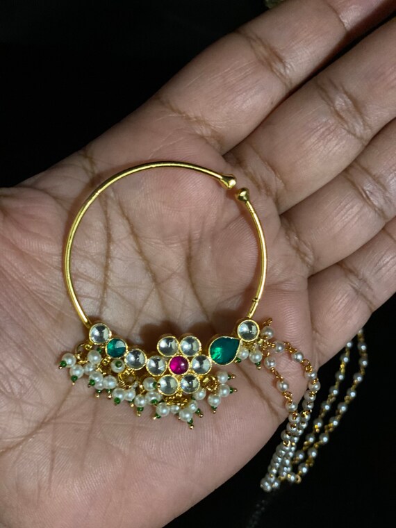 Bridal gold nath price store