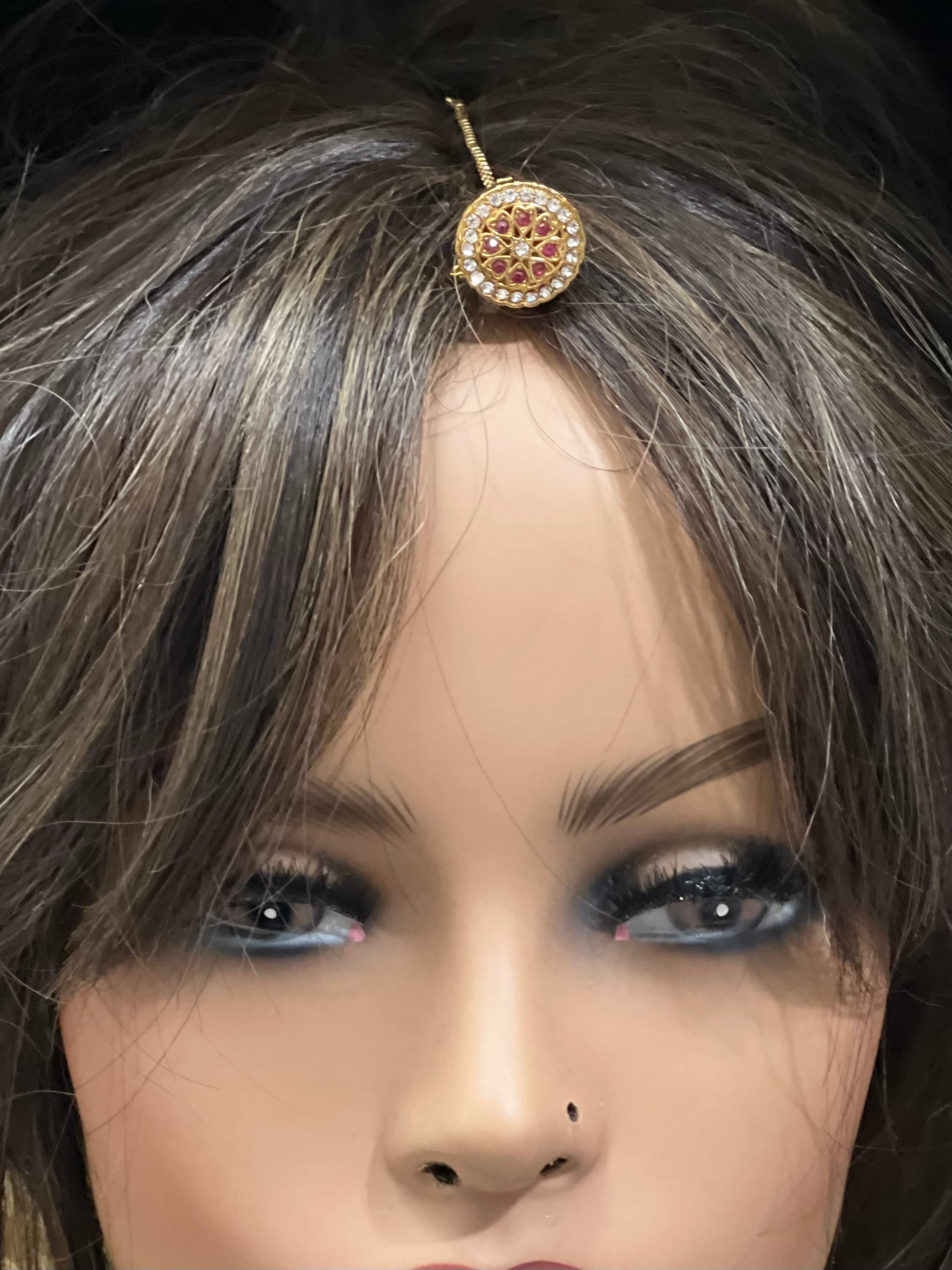 Jadau Bore/tikka/small Tikka/bore/borla/head Jewelry/bridal Maang Tikka ...