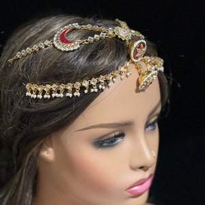 Shish Patti/ Mathapatti/ Bore/ Head Jewelry/ Bridal Maang Tikka/ Gold ...