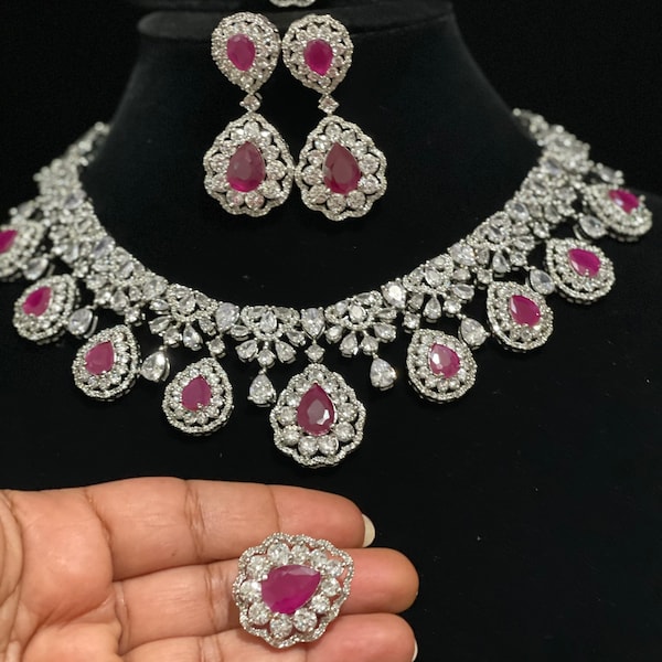 Indian Ruby Necklace - Etsy