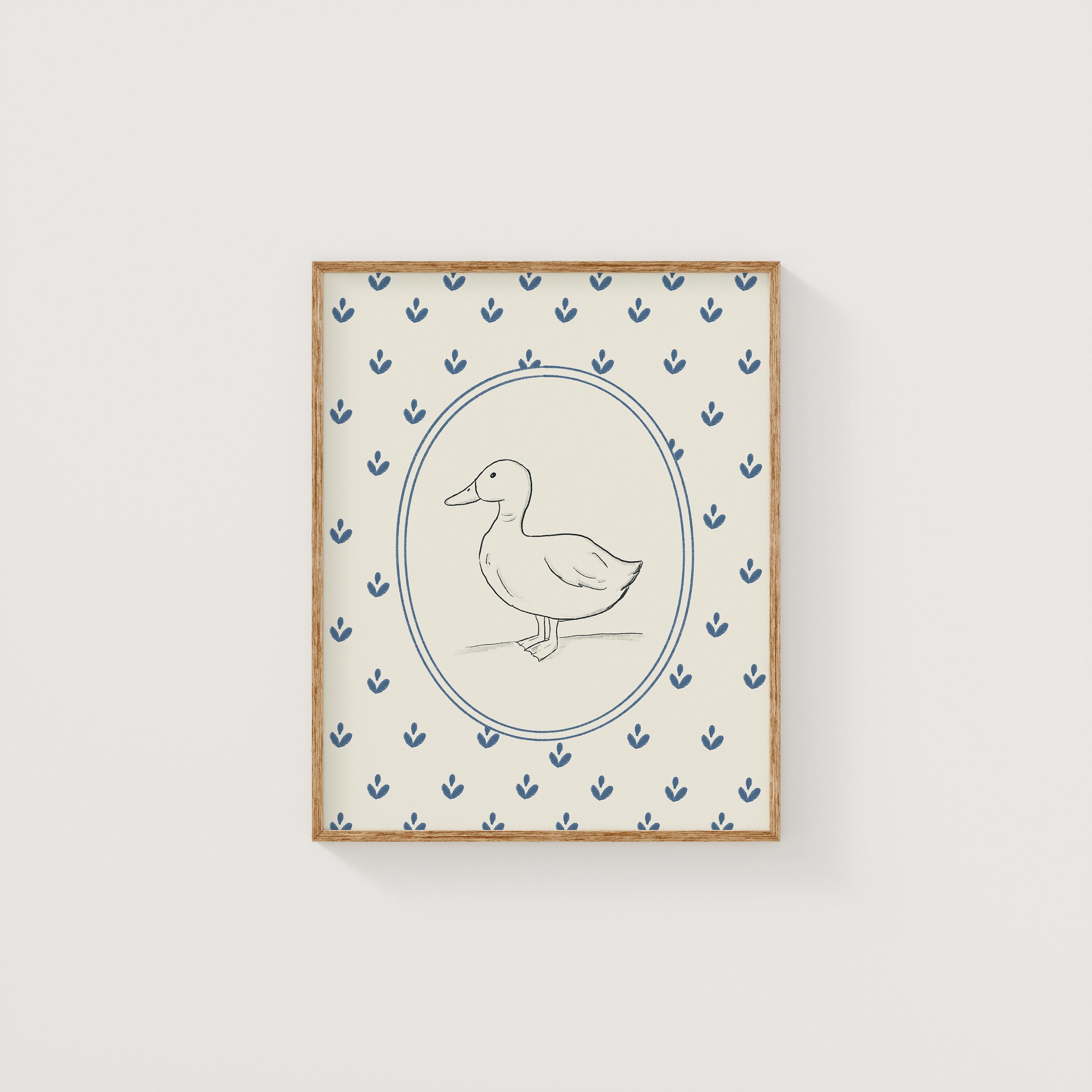 Cottage Duck Art Print 5x7" and 8x10" - Etsy