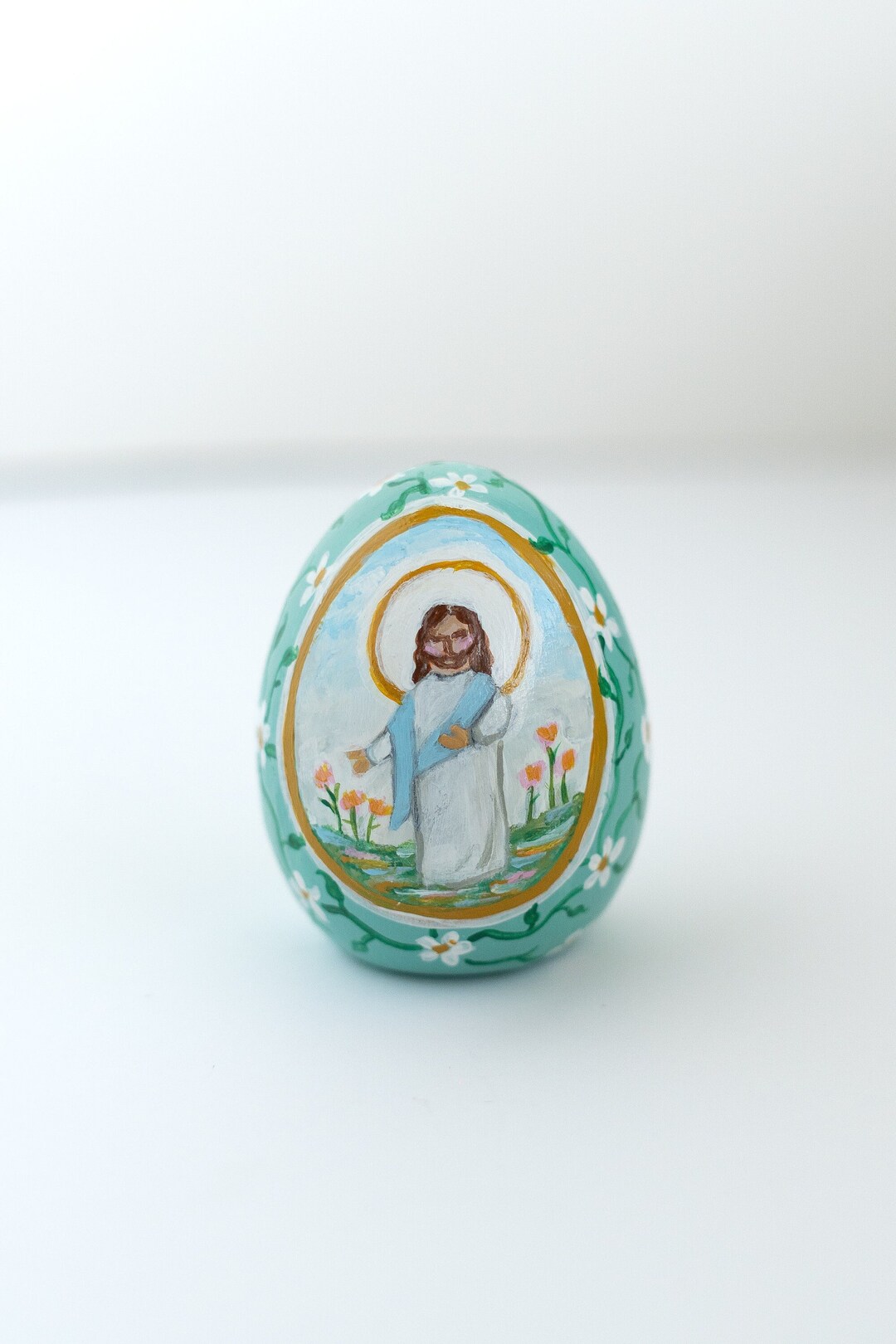 Hand Painted Ceramic Easter Egg 2.3" - Etsy