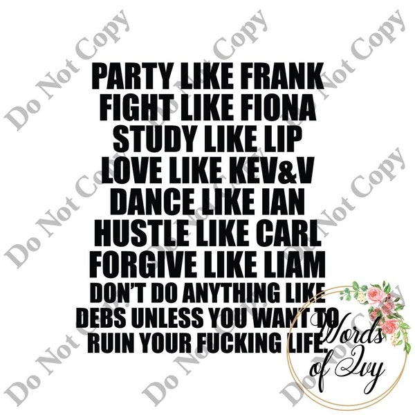 Shameless Svg File - Etsy