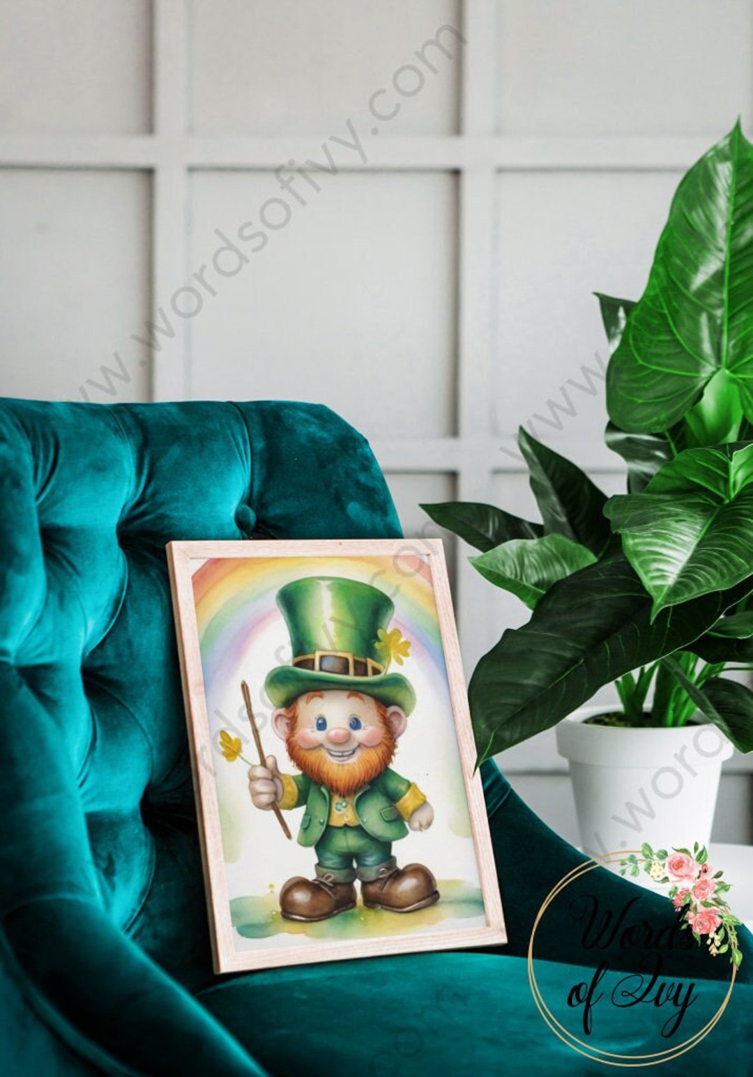 Printable Digital Download St Patrick's Day Leprechaun Rainbow Irish ...