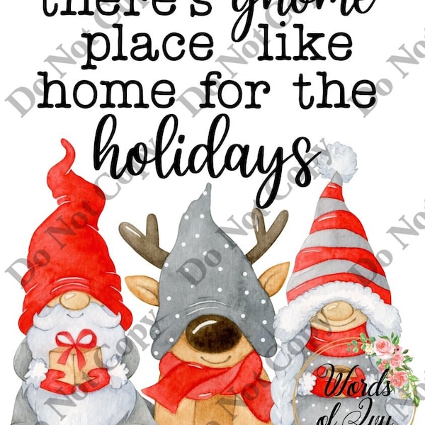Gnome Place Like Home for the Holidays Svg - Etsy