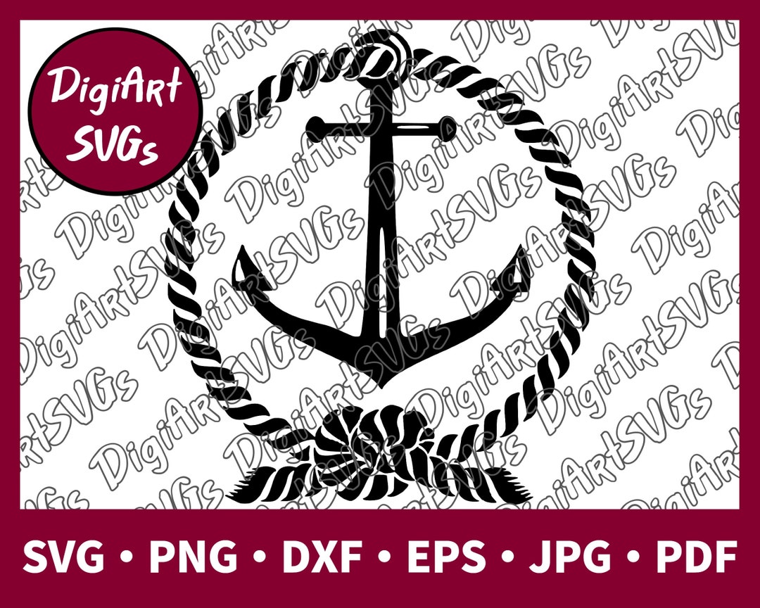 Boat Anchor SVG, Anchor Rope SVG, Cruise Boat Anchor Shirt Graphics ...