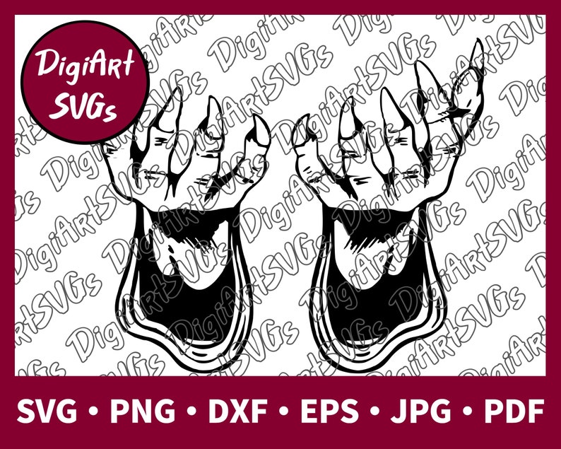 Demon Hands SVG, Two Hands SVG, Hands Shirt Graphics, Cutting File ...