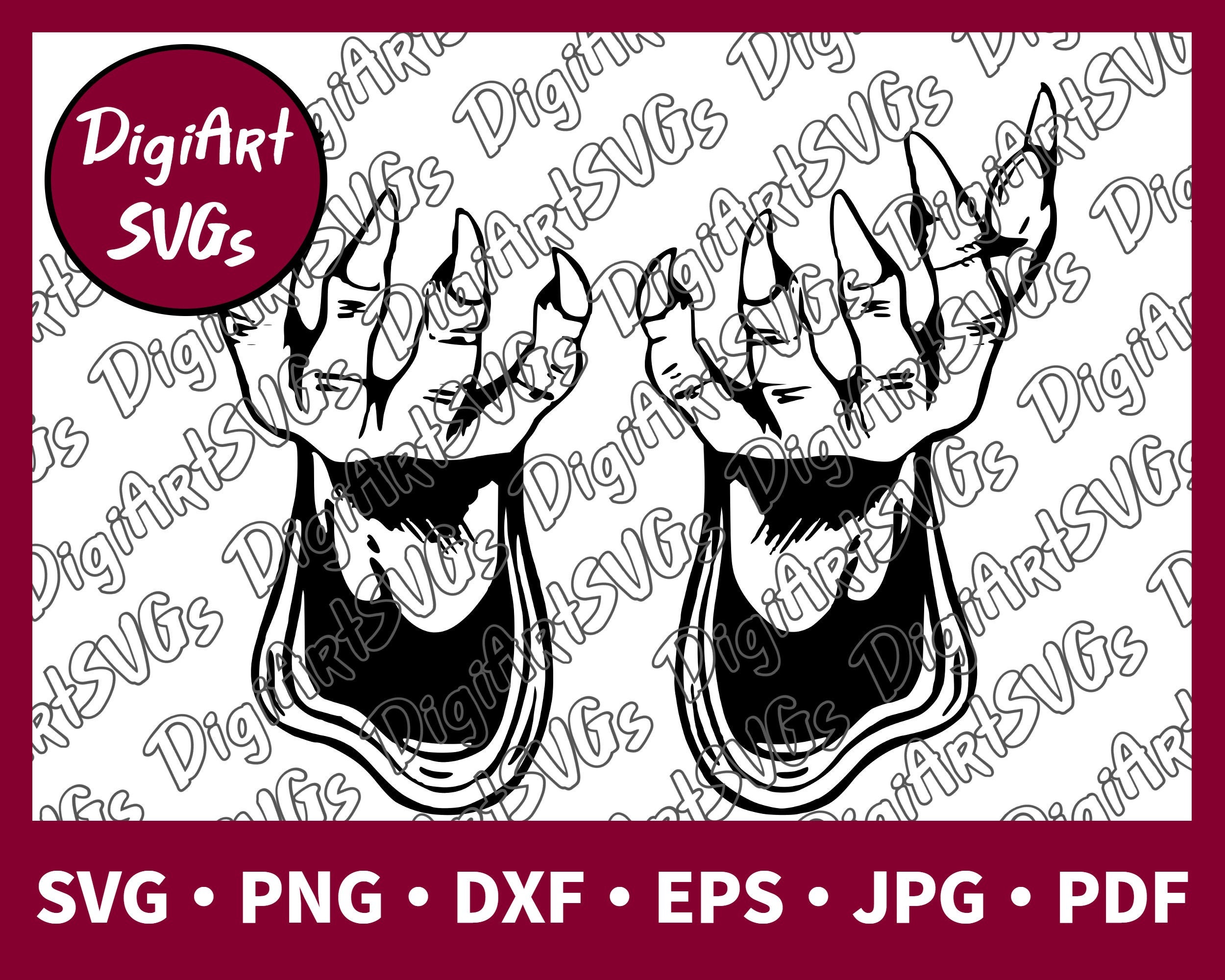 Demon Hands SVG, Two Hands SVG, Hands Shirt Graphics, Cutting File ...