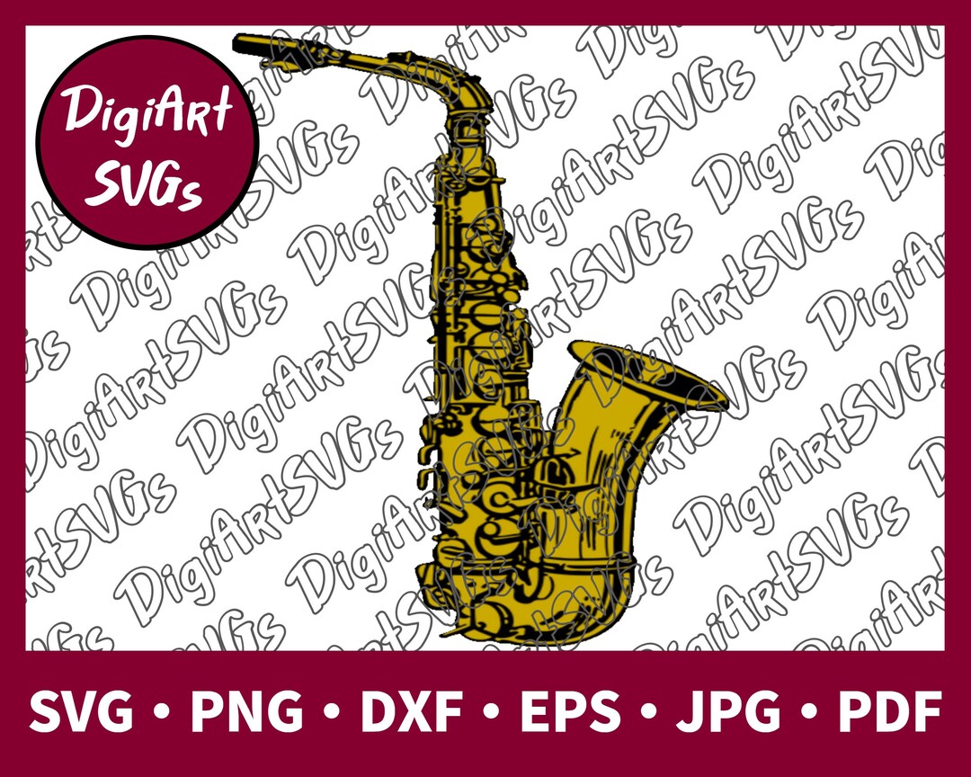 Saxophone SVG, Musical Jazz SVG, Saxophone Digital File Download, Shirt ...