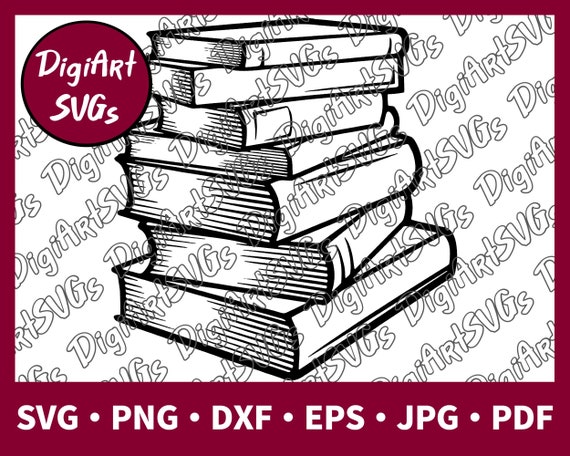 Books SVG File Stack of Books SVG Book Lover Shirt Graphics - Etsy