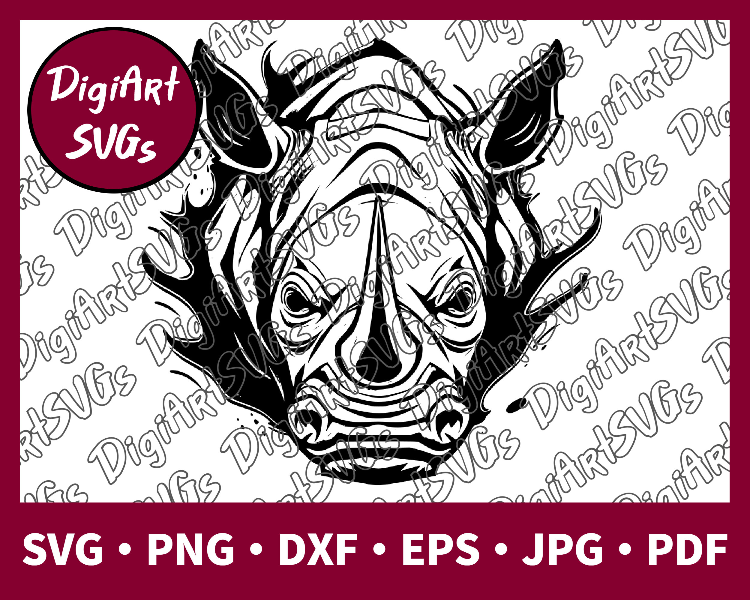Rhino SVG, Rhinoceros SVG File, Rhino Graphic, Cutting File Printable ...